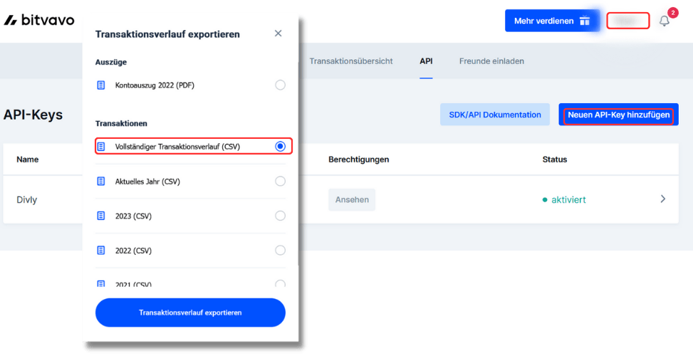 Divly | Bitvavo Steuererklärung - 2025: Der Komplette Leitfaden